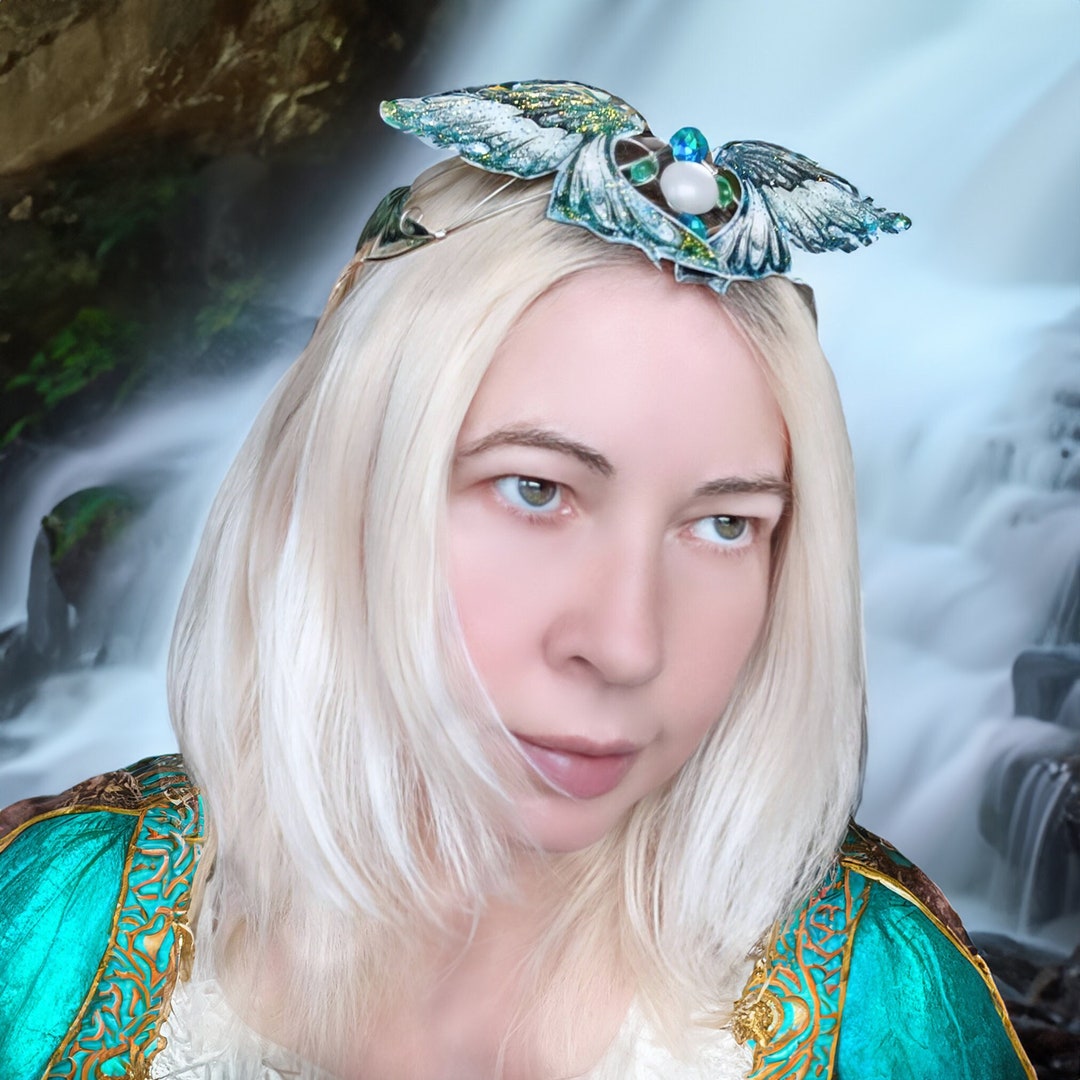 Winged Crown With Fairy Wings and Sparkling Crystals Fantasy Headpiece ...