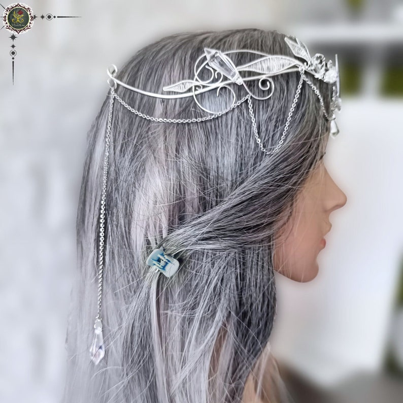 White Elegance Tiara Silver and White Tiara With Crystals - Etsy