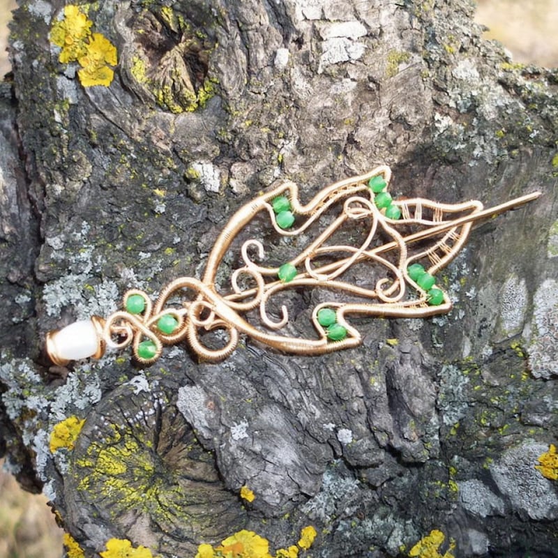Elven Leaf Brooch - Etsy