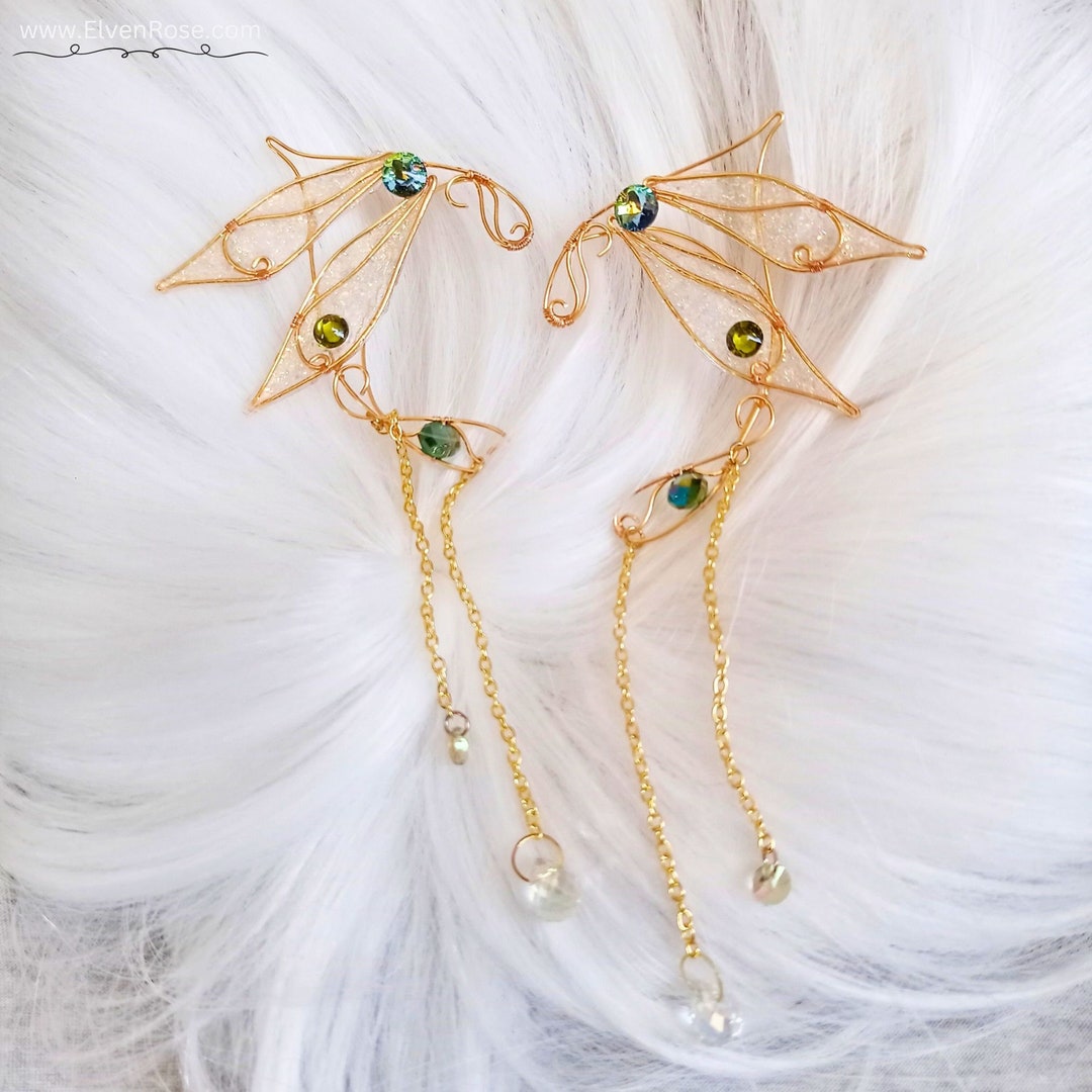 Dragonfly Elf Ears Jewelry - Fairy Pointed Ears, Pixie Ears, Wire Elf ...