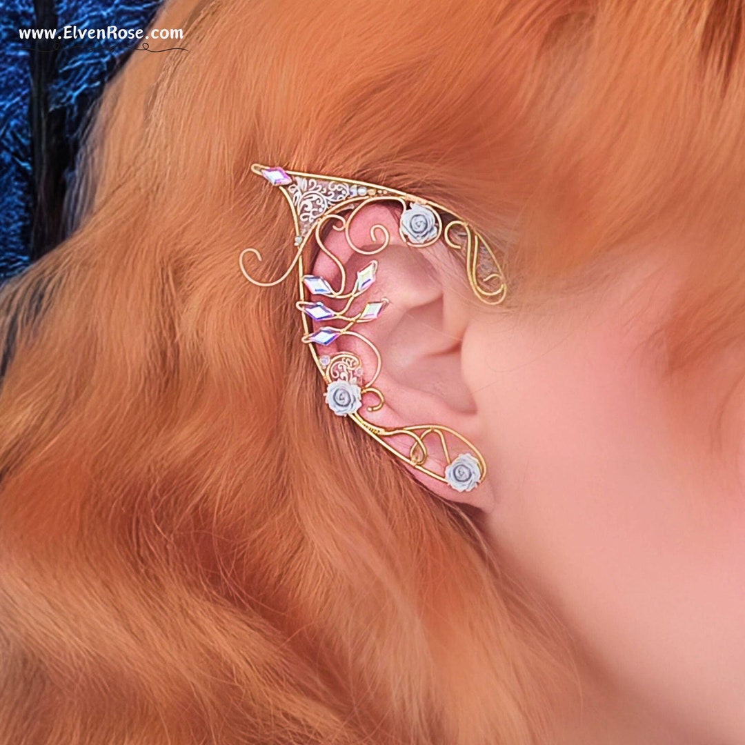 Winter Garden Elf Ear Cuffs - Elegant Elf Ears, Fantasy Gift for Her ...