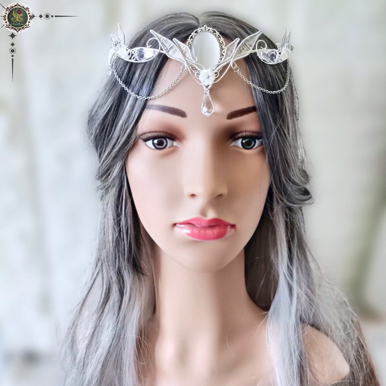 White Elegance Tiara Silver and White Tiara With Crystals - Etsy