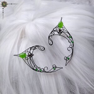 Black Birds Elf Ears - Elven Ear Cuffs, Fantasy Jewelry, Fantasy ...