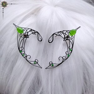 Black Birds Elf Ears - Elven Ear Cuffs, Fantasy Jewelry, Fantasy ...