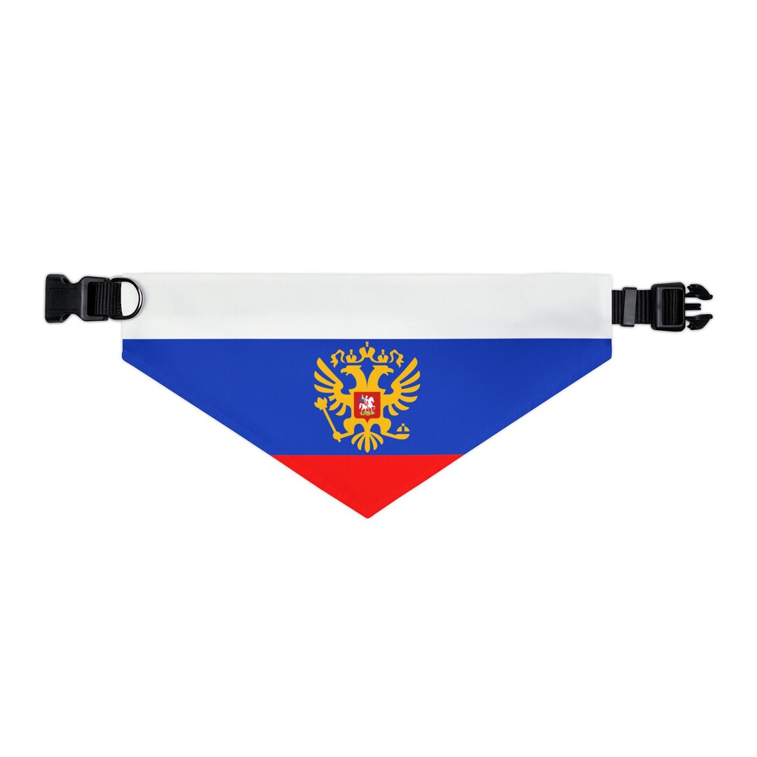 Russian Flag Over the Collar Dog Bandana, Flag of Russia Dog Scarves ...