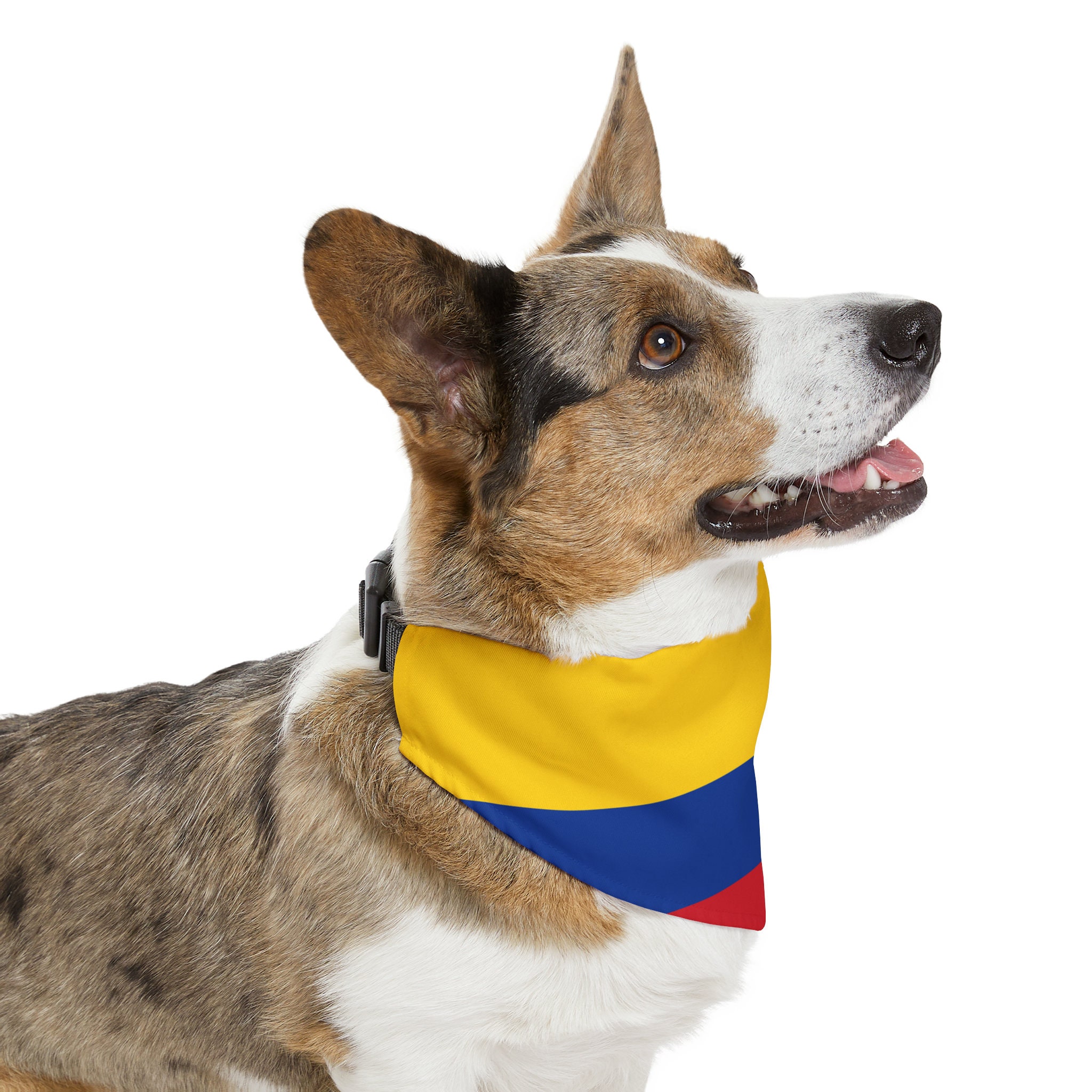 Colombia Flag Dog Bandana, Flag of Colombia Over the Collar Dog Bandana ...