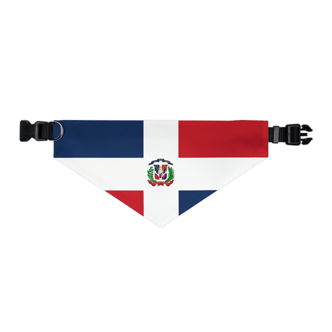 Dominican Republic Flag Over the Collar Dog Bandana, Flag of Dominican ...