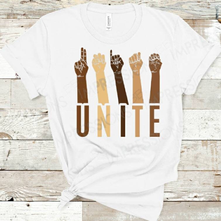 Unite Sign Language Sublimation Transfer Ready to Press - Etsy