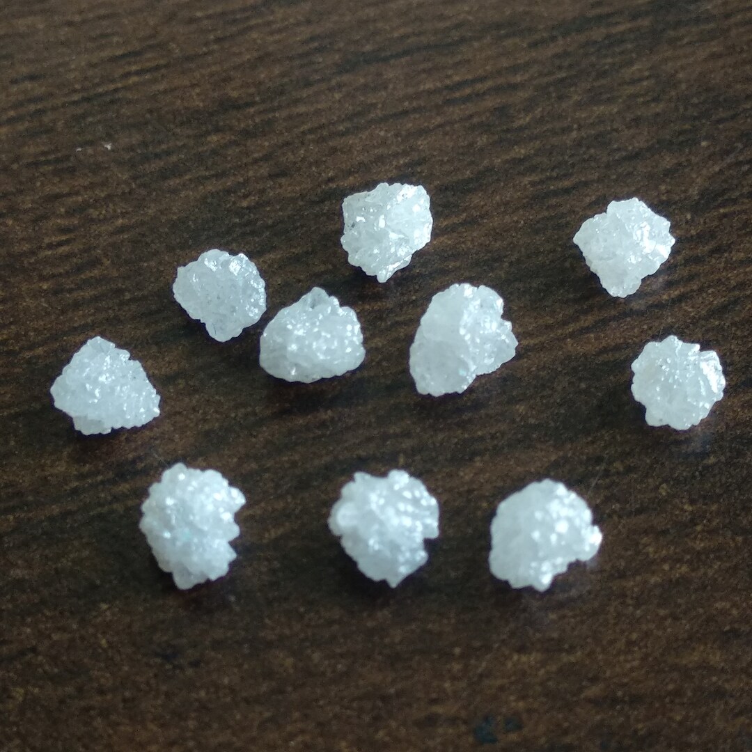 3.08 Carat Snow White Rough Diamonds, Natural Uncut Loose Diamond Lot ...