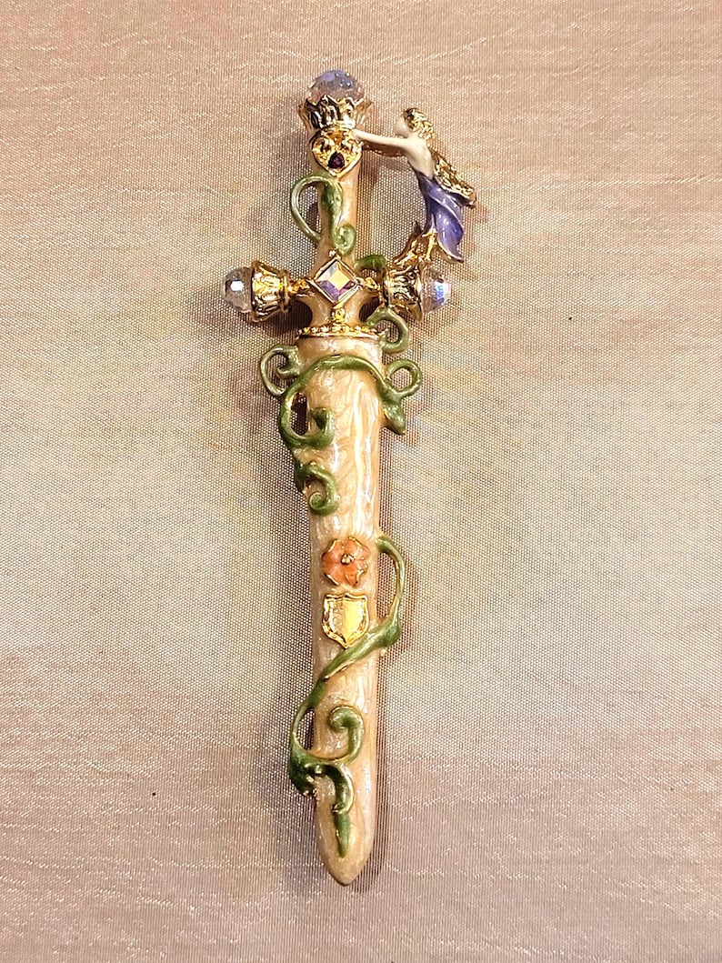 RARE Retired Kirks Folly Fairy Sword Brooch: Iridescent Crystals - Etsy