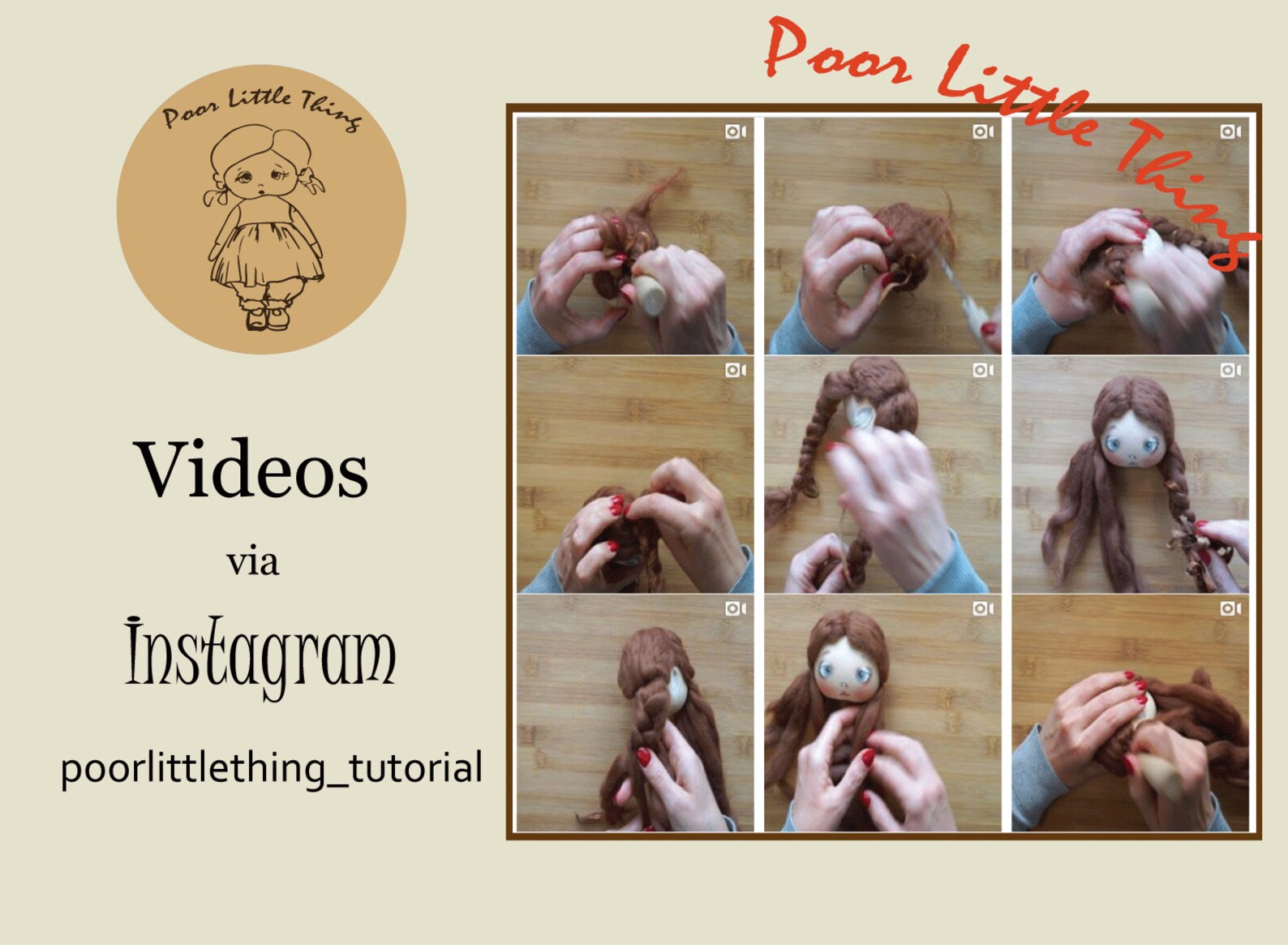 Doll Hair Tutorial, Hair Tutorial, PDF Hair, Video Hair Tutorial, Hair ...