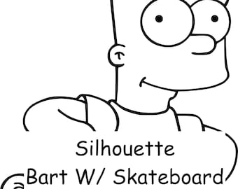 The Simpsons Bart Cartoon Stencil, SVG Cut File, PNG, Layered SVG ...