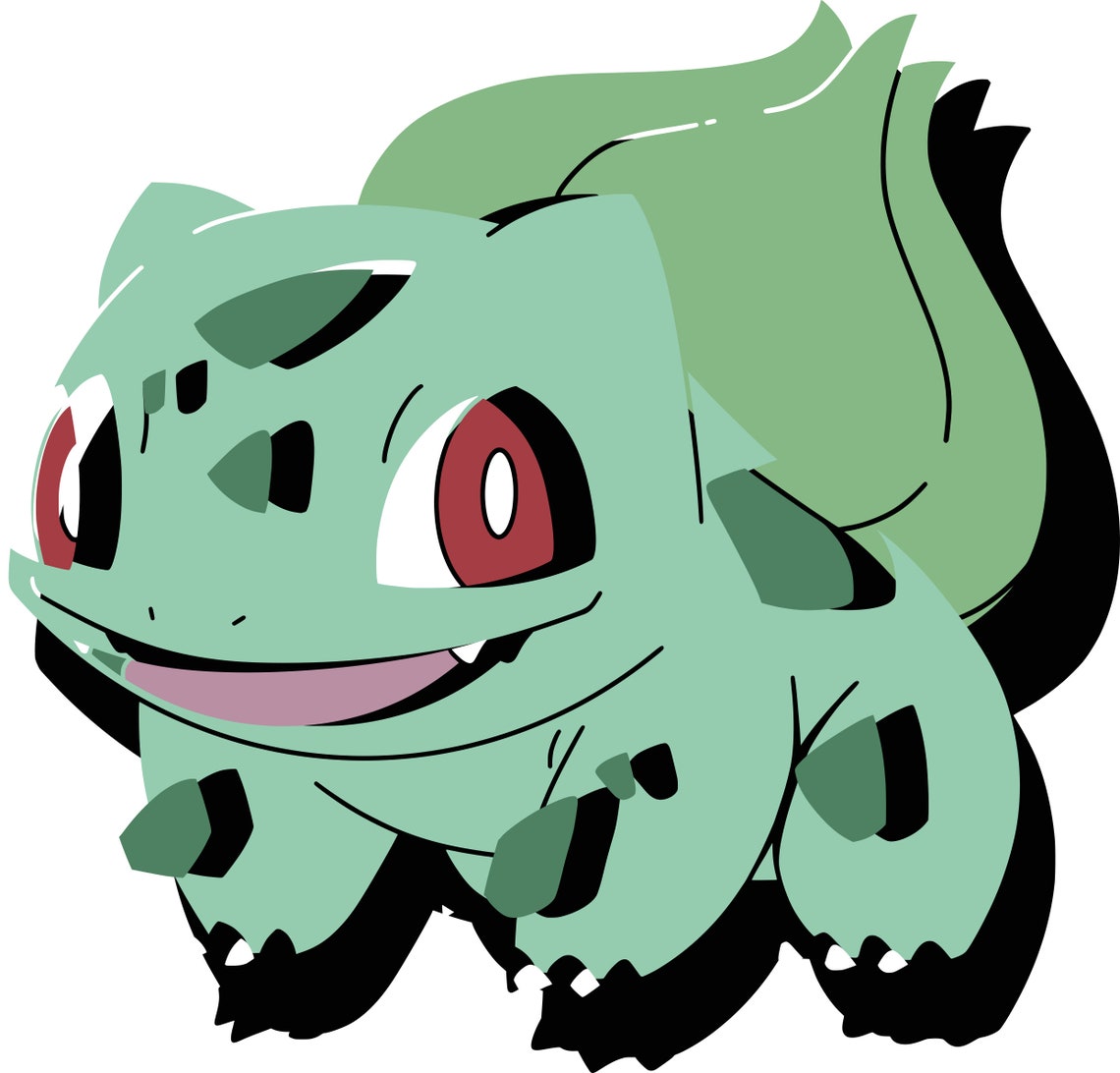 Pokemon Starter Silhouette Bulbasaur - Stencil, SVG Cut File, PNG ...