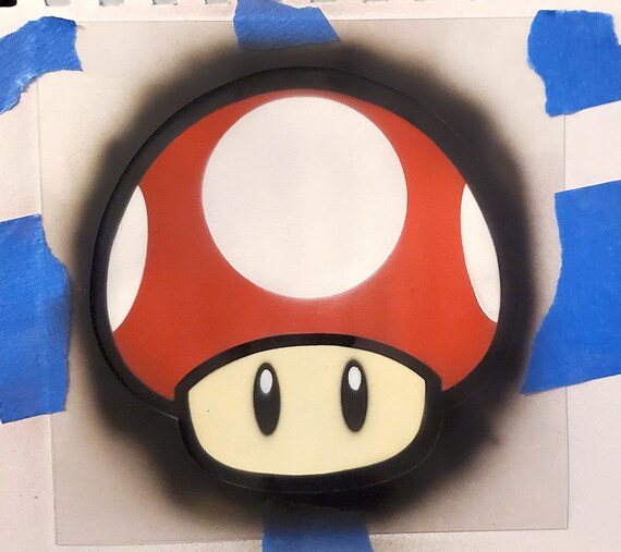 Mario Mushroom Stencil