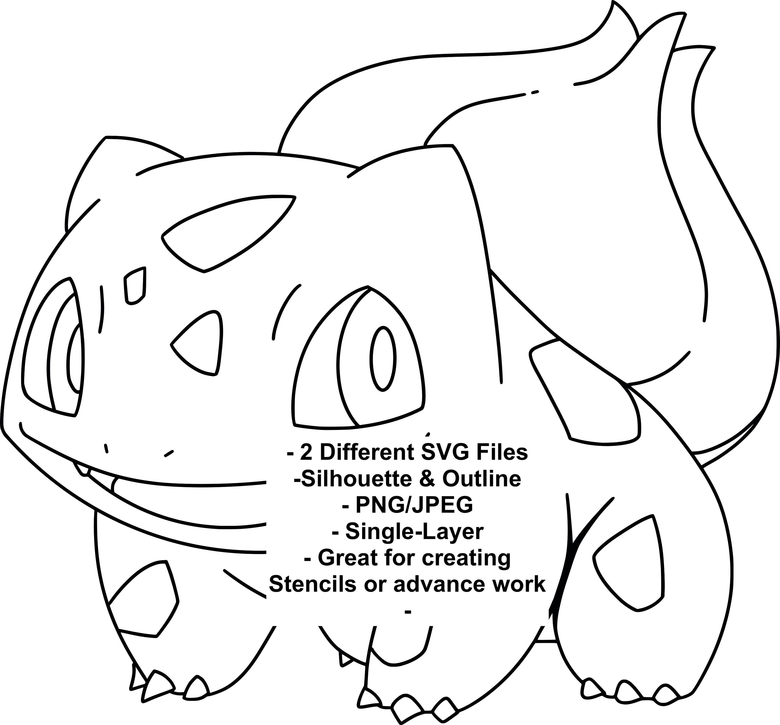 Bulbasaur Pumpkin Stencils