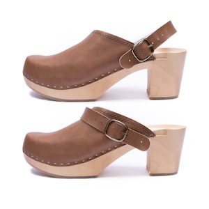 Leather Clogs,summer Women Shoes,clogs Women,heel Clogs,women Clogs ...
