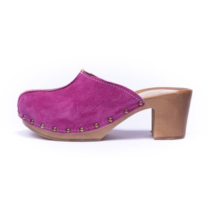 Sedi - Suede Leather Swedish Clogs,mid Heel Clogs,mules Clogs,closed ...