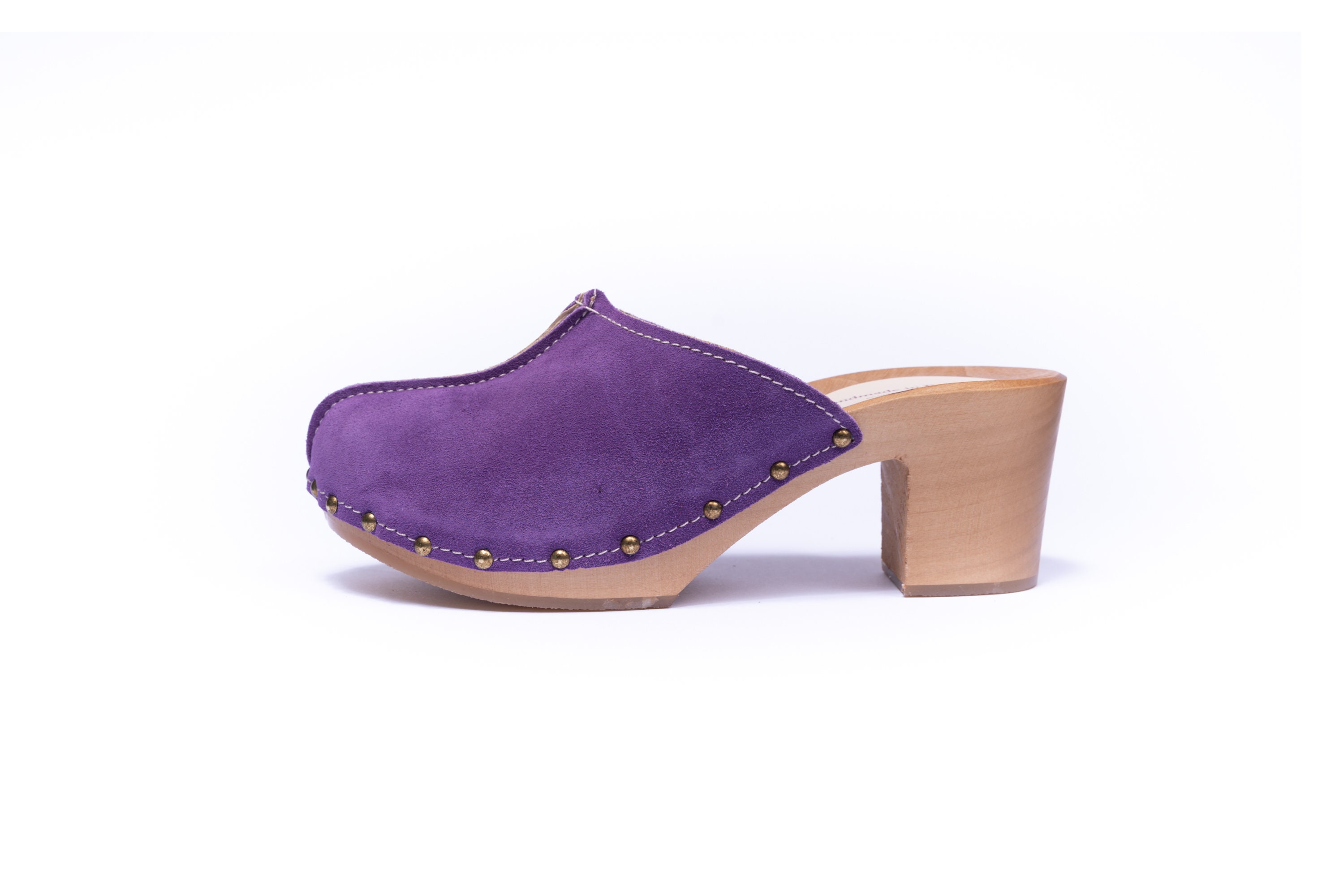 Heel Clogs New Summer Women Shoes Leather Heels Suede Shoes - Etsy