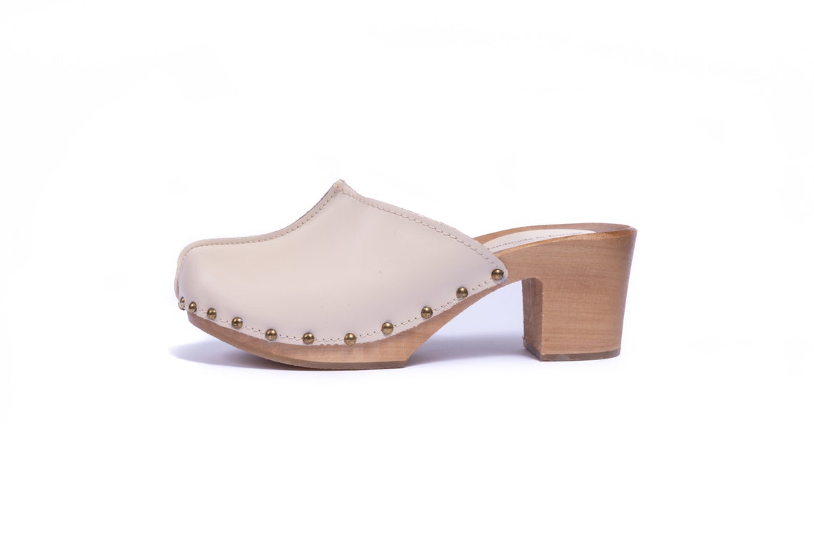 Heel Clogs New Summer Women Shoes Leather Heels Suede Shoes - Etsy