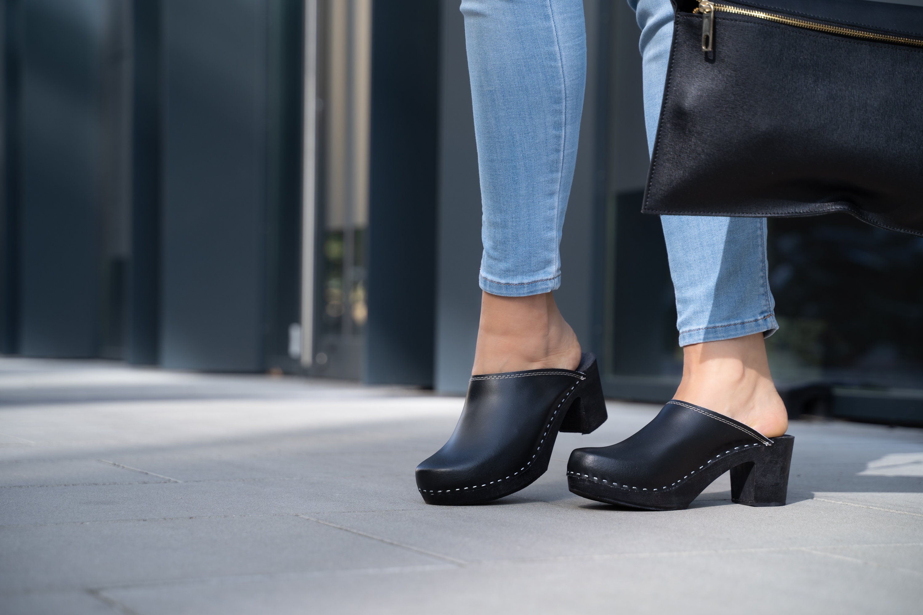 Heel Clogs Women Clogs Leather Shoes Clogs Women Swedish Clogs - Etsy