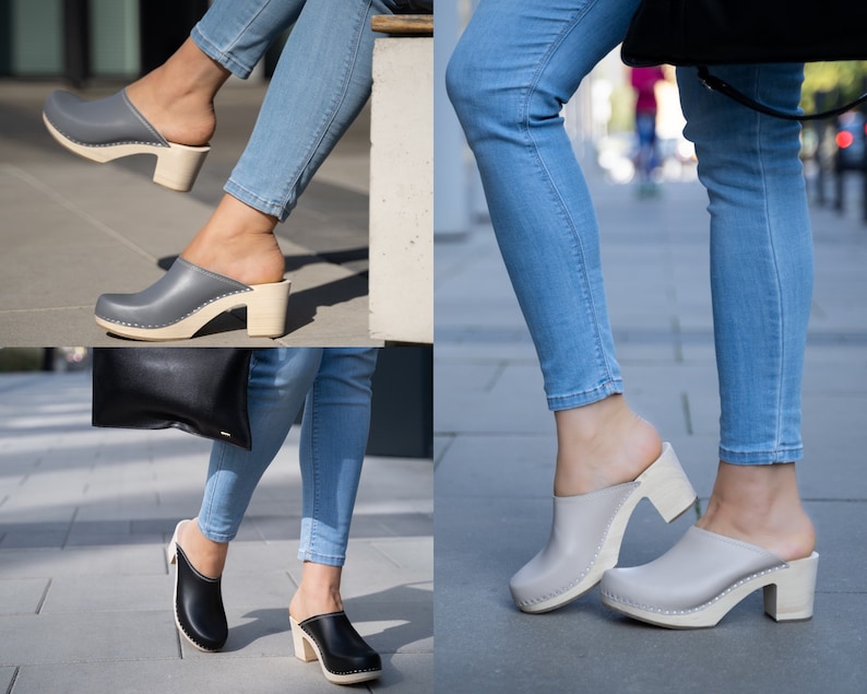 New women clogs Swedish clogs Leather shoes Women shoes | Etsy