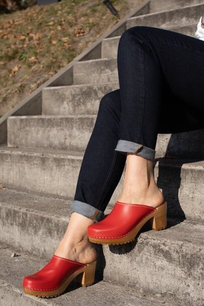 New swedish clogs Clogs women High clogs Women shoes Leather | Etsy