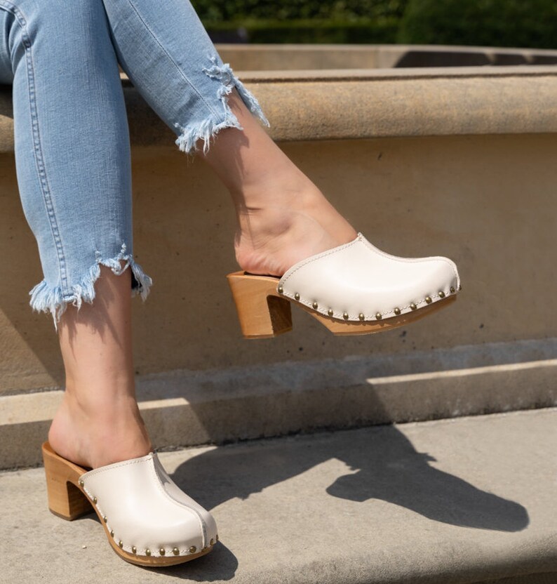 Swedish Clogs Women Clogs Leather Women Shoes Summer Women | Etsy