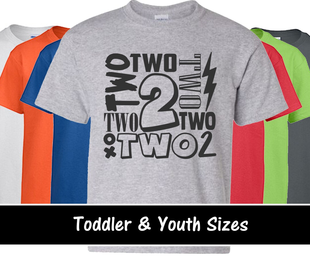 Age 2 Birthday Shirt Typography Design 2 Years Old 2nd - Etsy