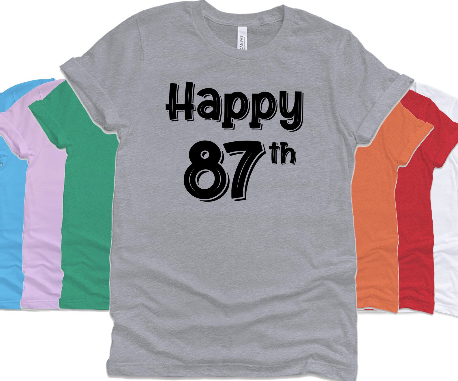 Happy 87th Birthday Shirt Gift 87 Years Old Custom Birthday | Etsy