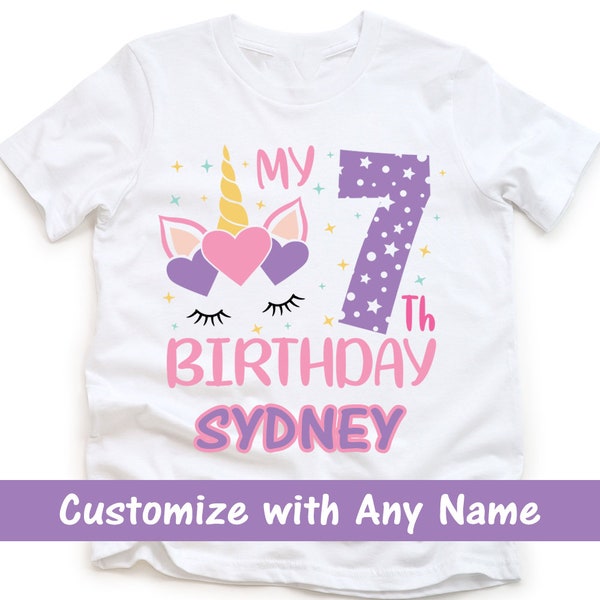 Unicorn 7th Birthday Svg - Etsy