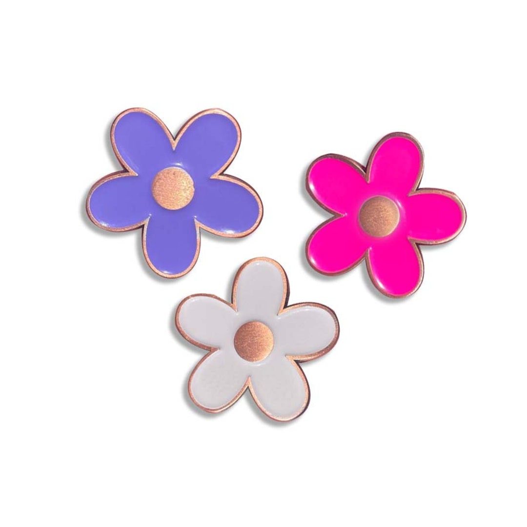 Set of 3 Flower Magnetic Golf Ball Markers - Etsy