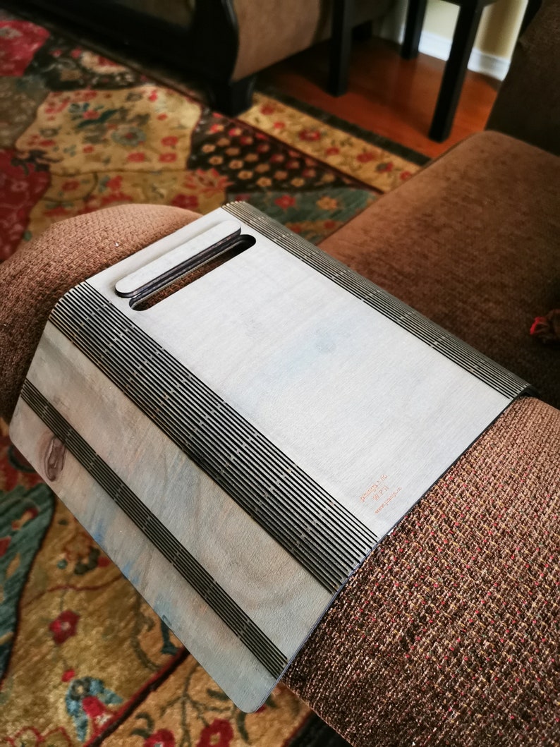 Hand Made, Couch Arm Tabe, Sofa Arm Table, Armrest Tray, Wood Tray ...