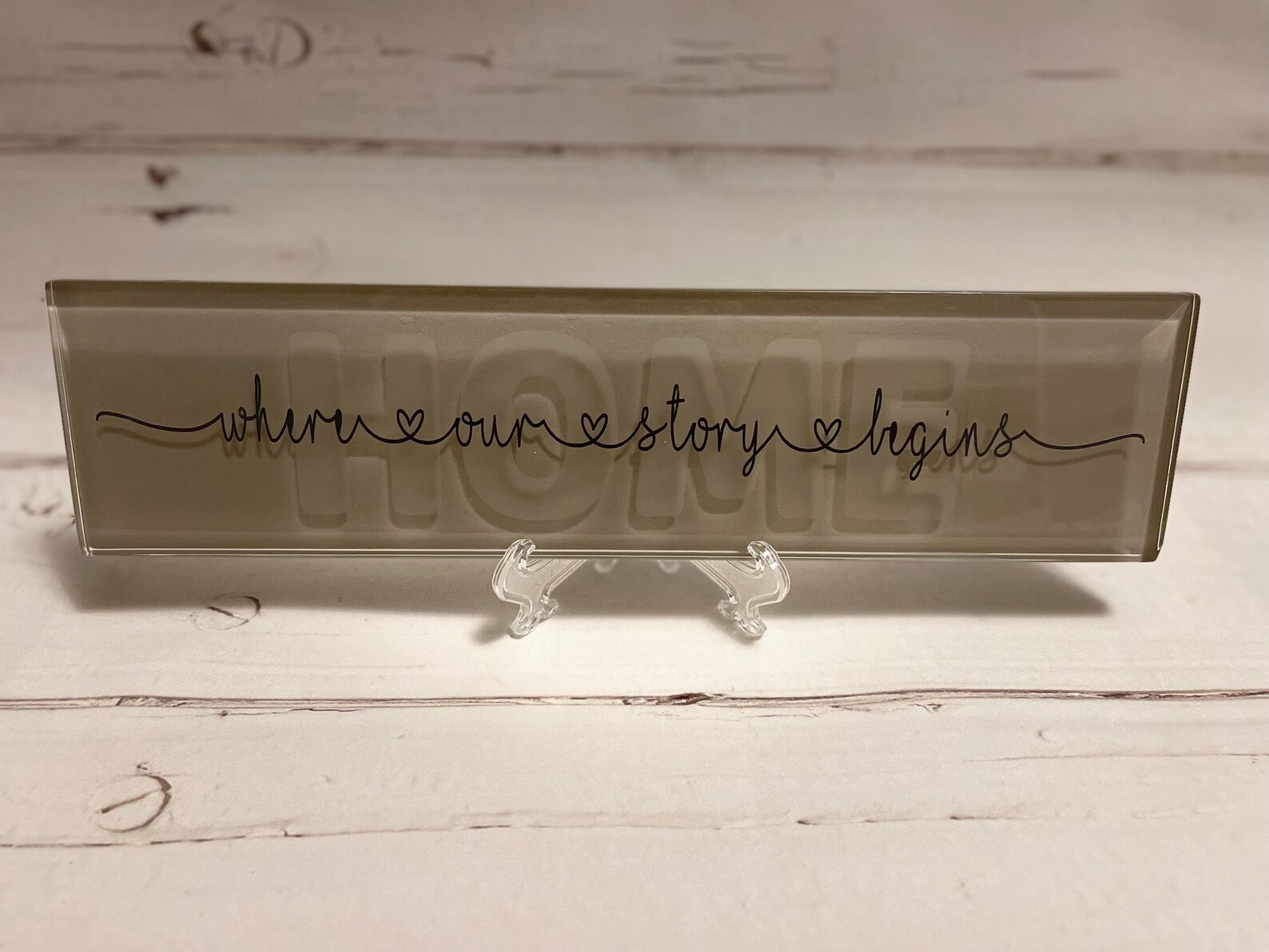 Personalized Etched Glass Name Tile - Etsy