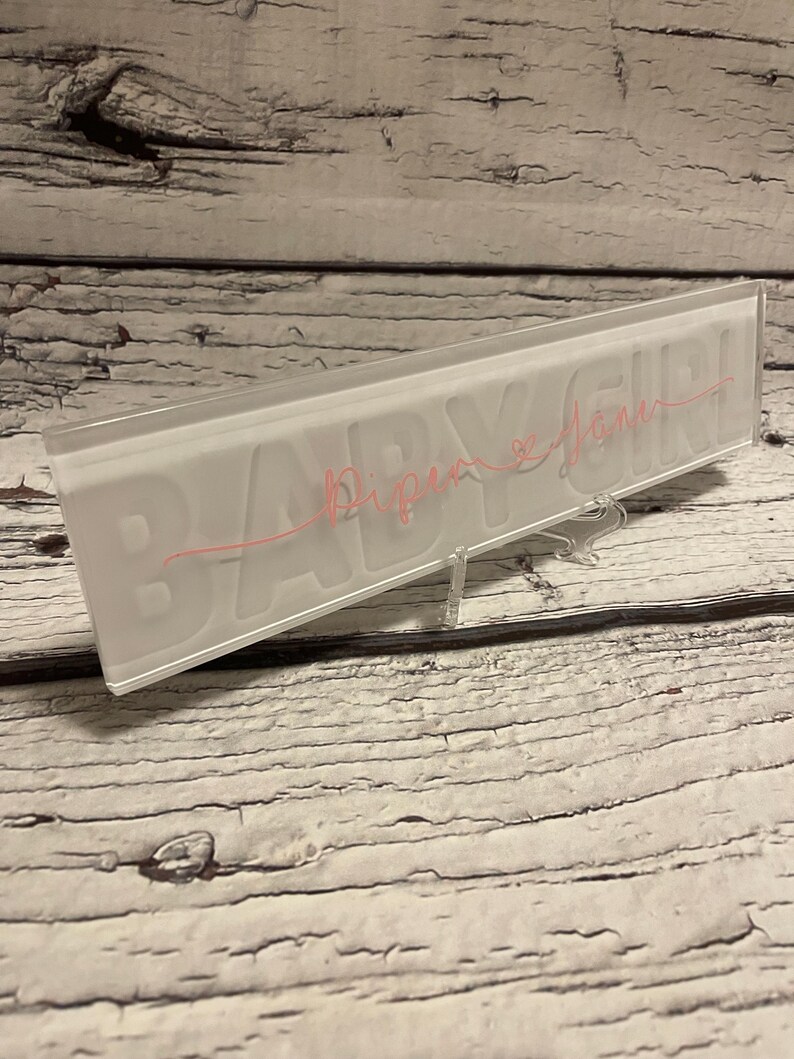 Personalized Etched Glass Name Tile - Etsy
