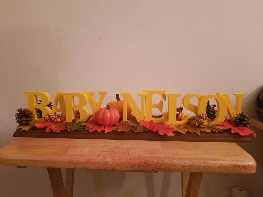 Personalized Fall Center Piece - Etsy