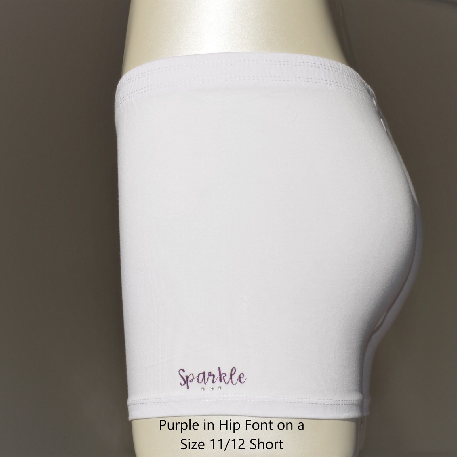 Girls Custom White Personalized Under Dress Biker Short for Playground ...