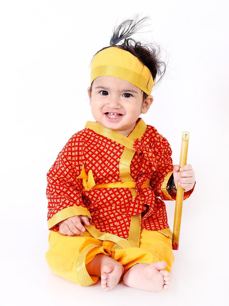 Baby Boy Krishna Outfit janmashtami Krishna Dhoti Kurta Set for Boys ...