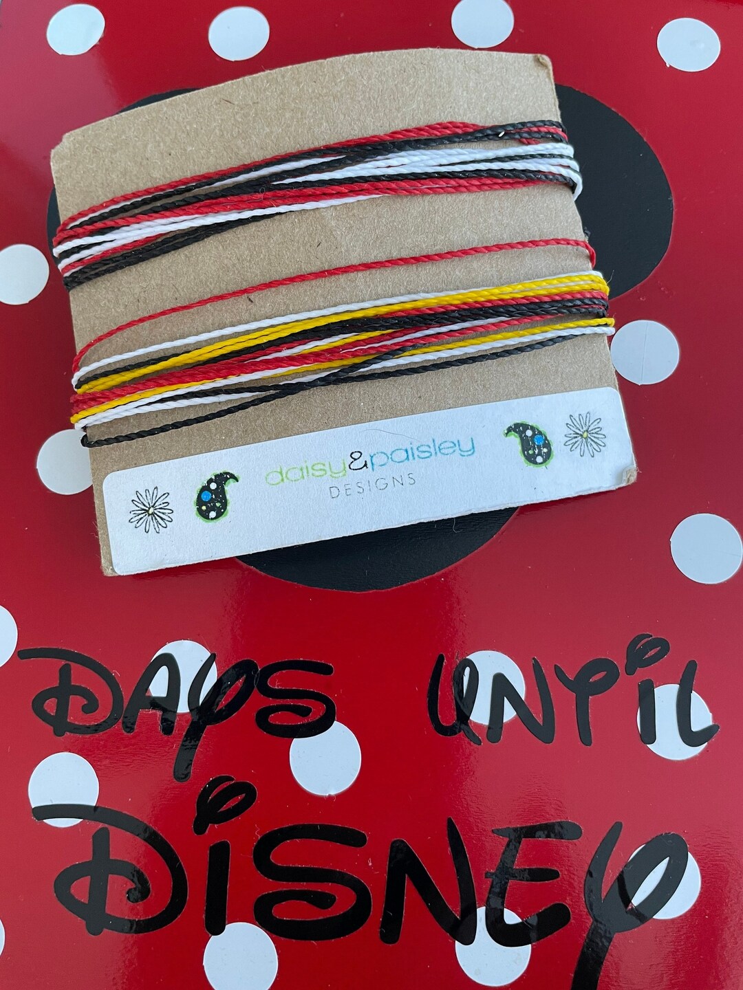 Mickey Mouse & Minnie Mouse Inspired Wax Cord Bracelets, Mickey Minnie ...