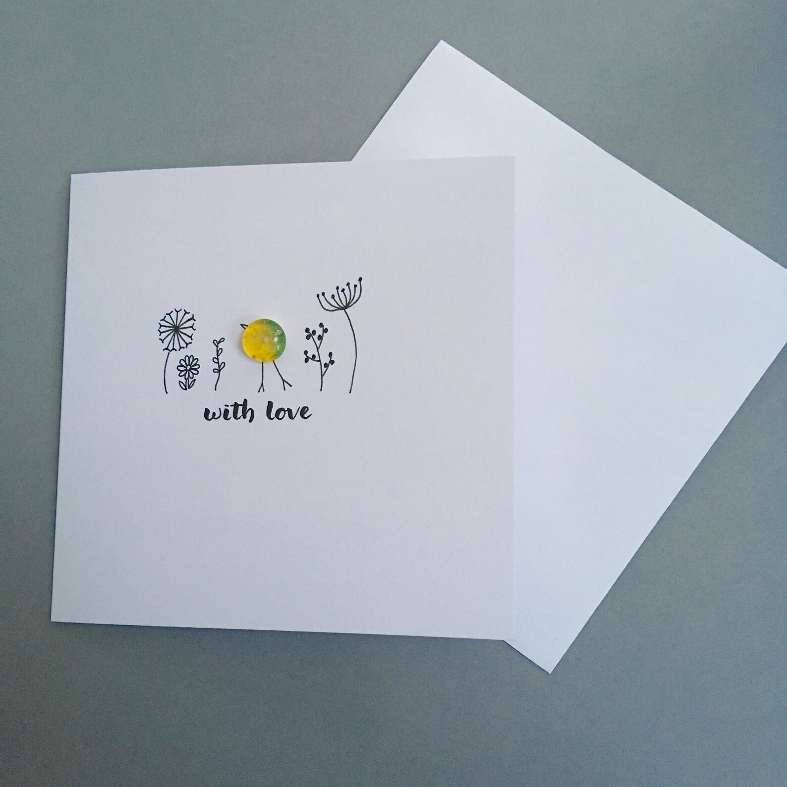 Greetings Card With the Message 'with Love' Features a | Etsy UK