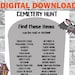 Halloween Cemetery Hunt, Halloween Scavenger Hunt, 26 Items Hard Level ...