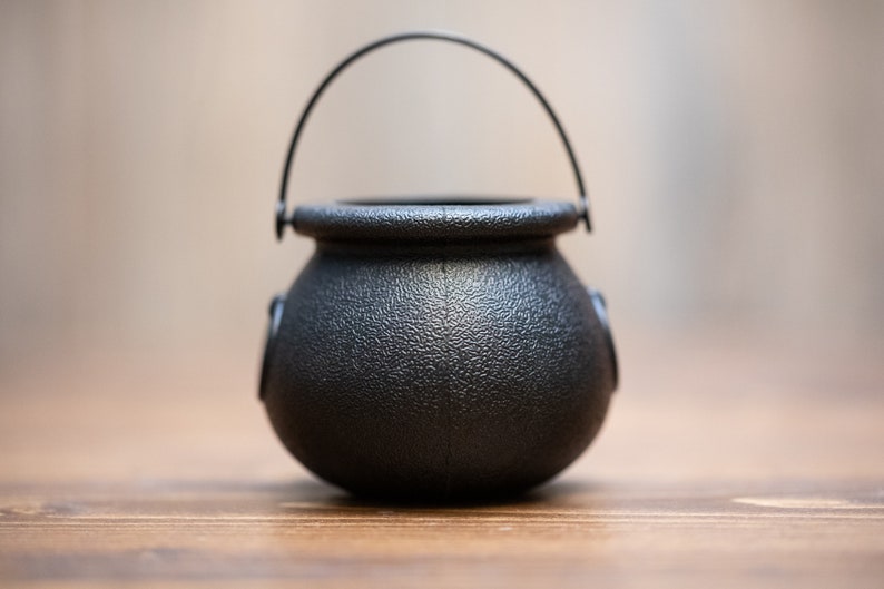 Miniature Plastic Black Cauldron Pail Trick or Treat Bucket - Etsy