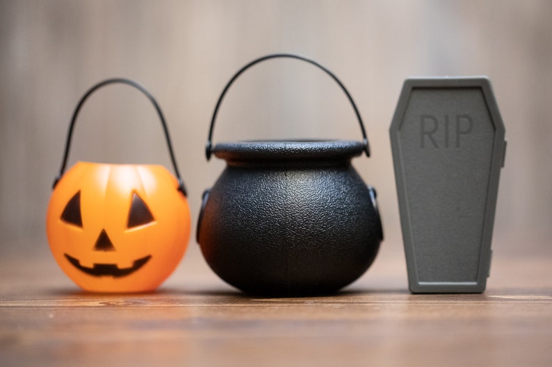 Miniature Plastic Black Cauldron Pail Trick or Treat Bucket - Etsy