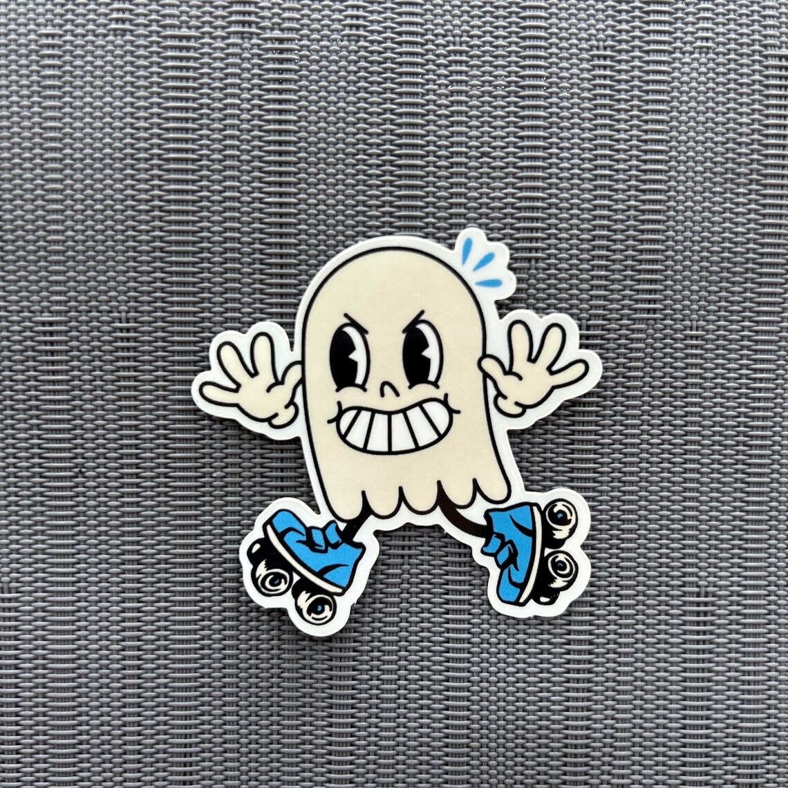 Roller Skating Spooky Ghost Sticker - Etsy