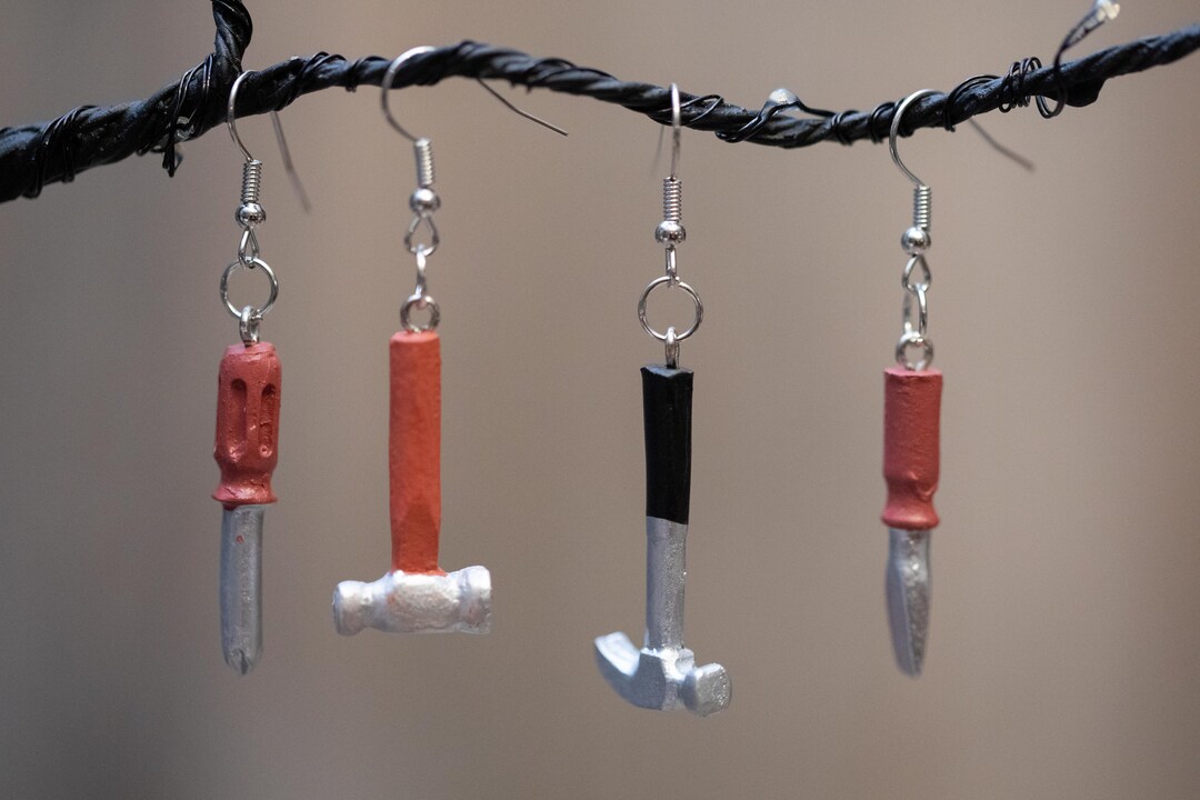 Miniature Tool Earring, Construction Earrings, Electrician Earrings ...