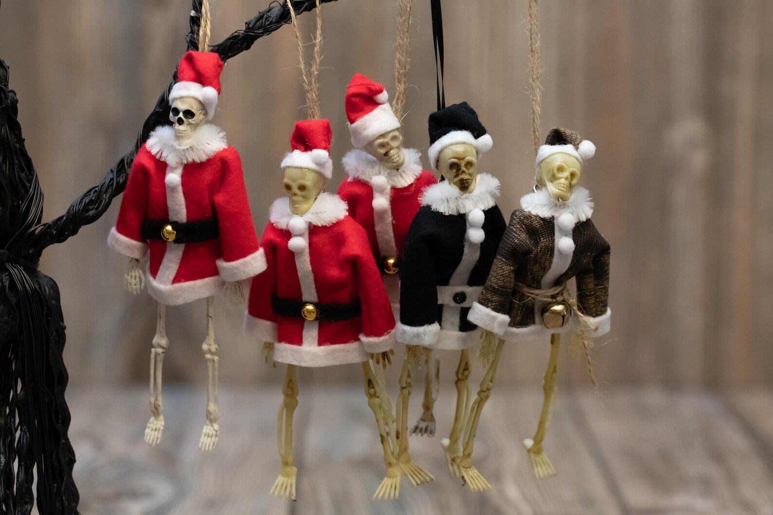 Skeleton Santa Ornament - Etsy