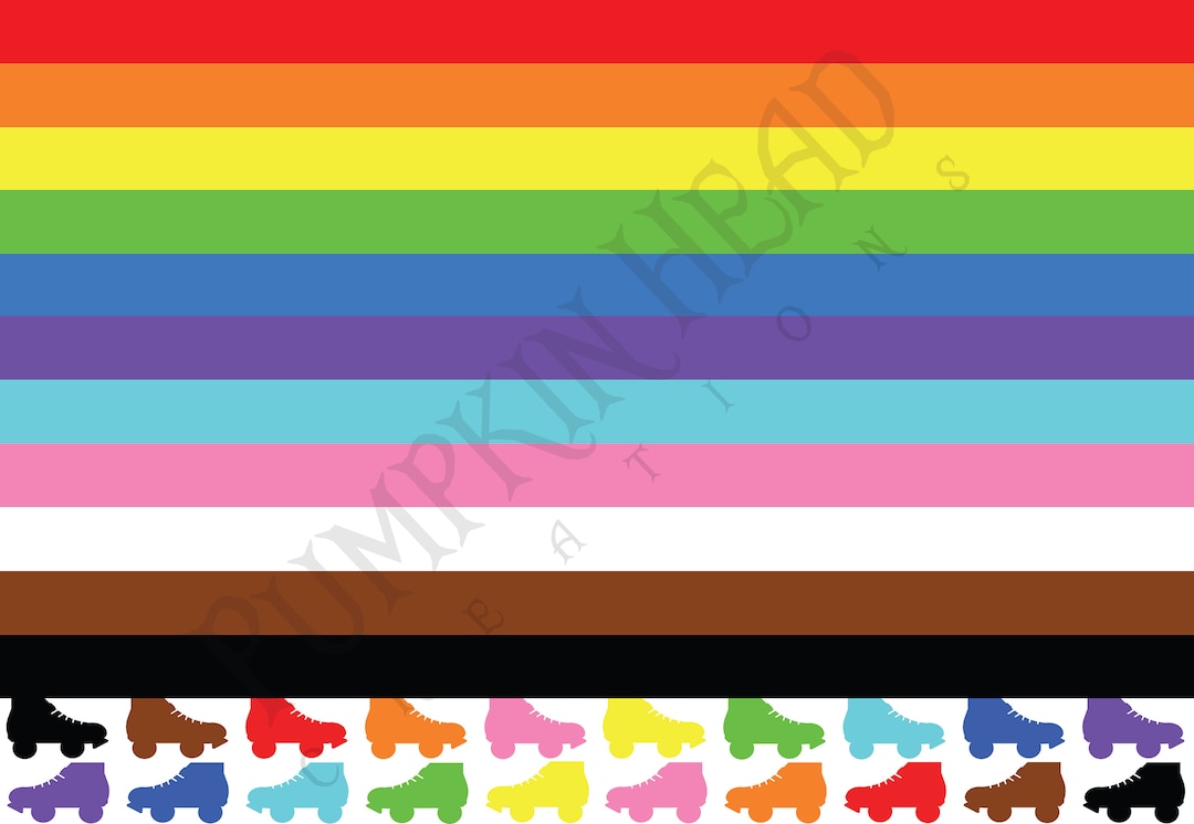 Roller Skate Pride Flag, 3'x5' Pride Skate Flag, Full Size Flag - Etsy