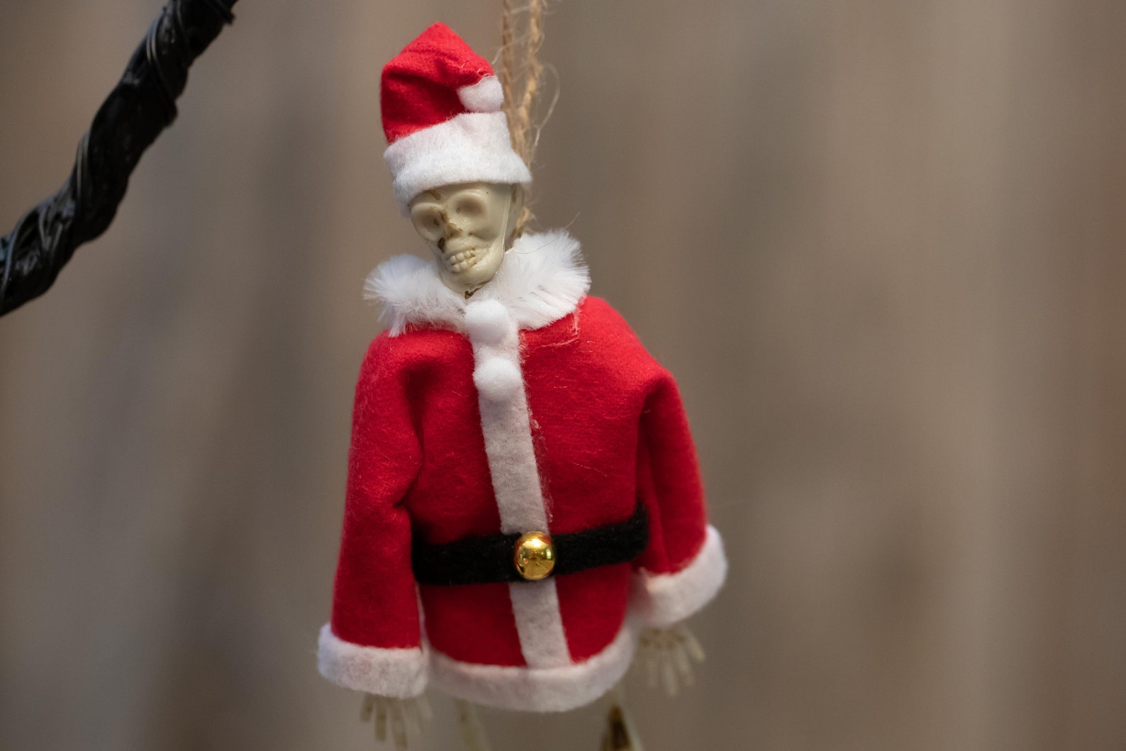 Skeleton Santa Ornament - Etsy