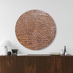 Circular Textured Wall Art Circle Wall Art Metal Wall Decor Sculptural ...