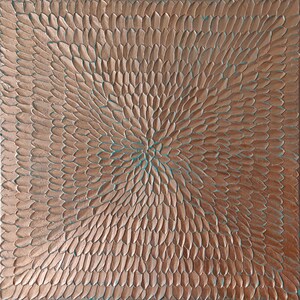 Large Copper Wall Art Abstract Art Copper Painting on Canvas Copper ...
