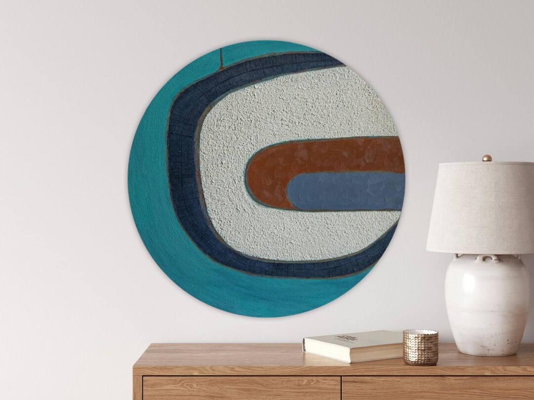 Original Mid Century Modern Circle Wall Art Mcm Circle Wall Art ...